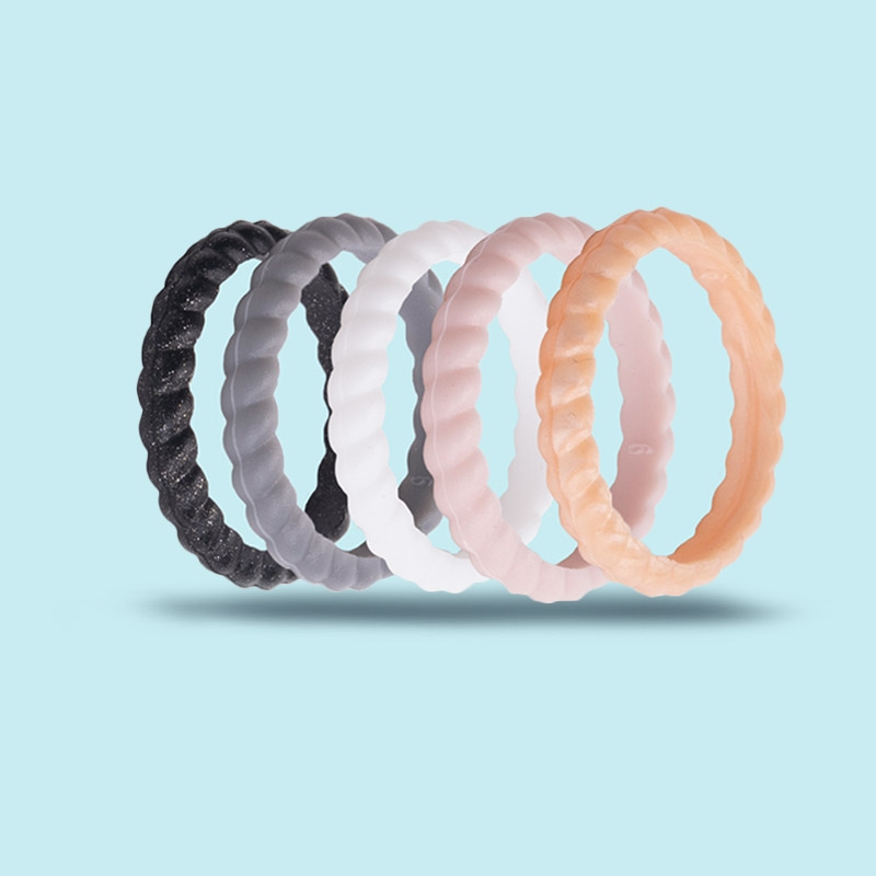42% off on Women's Braided Silicone Rings | OneDayOnly