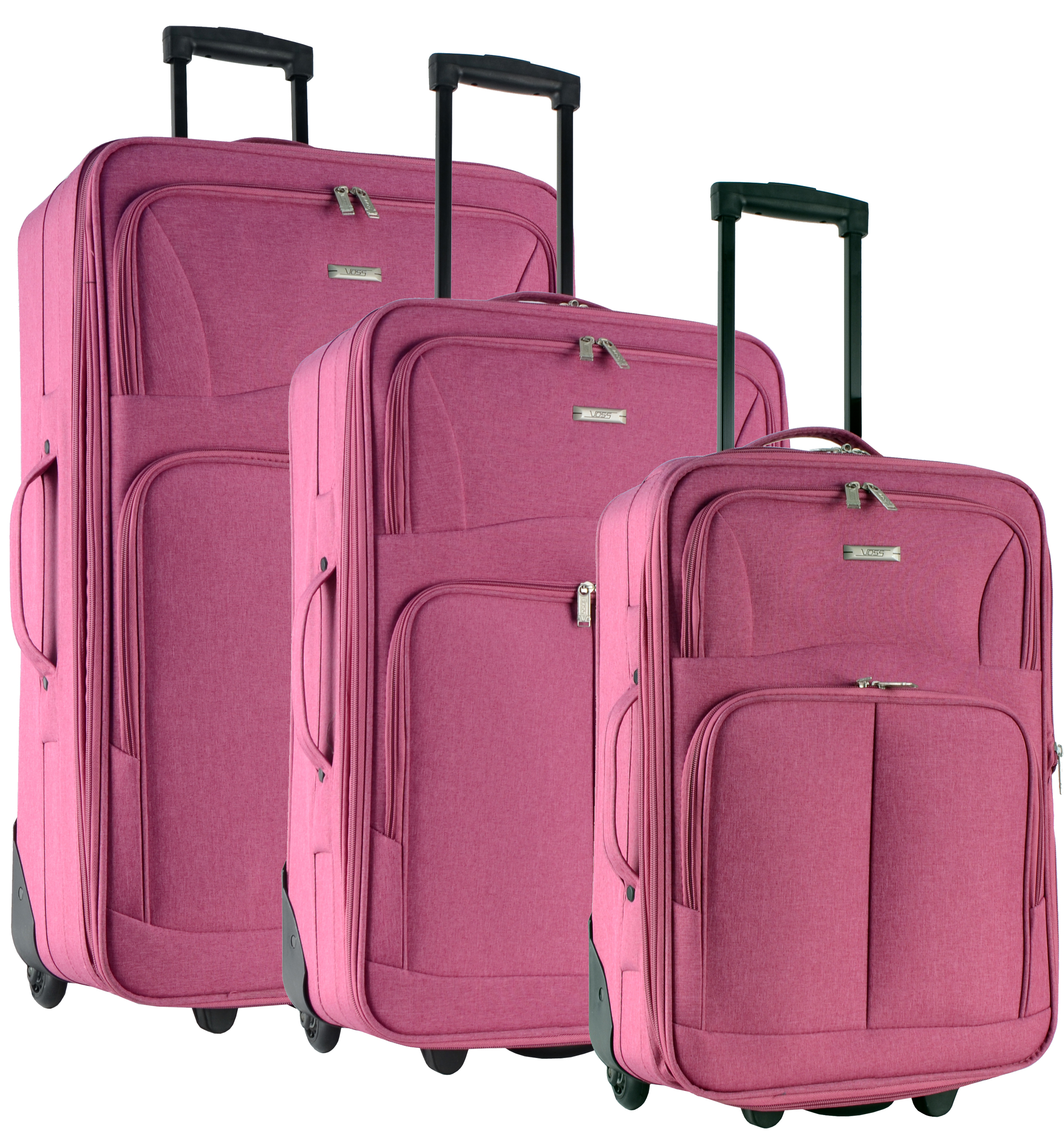 25% off on 3-Piece 2 Wheel Pink Luggage Set | OneDayOnly